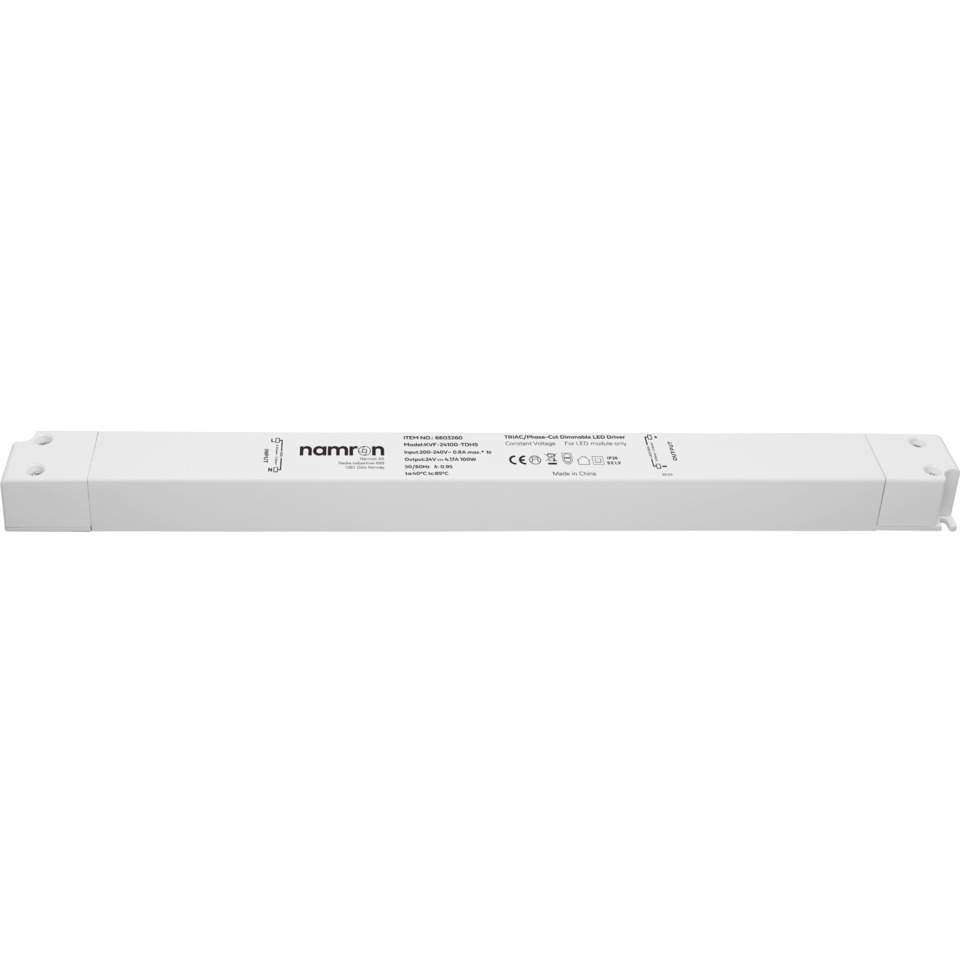 Namron Driver dimbar LED strip 24V 100W IP20 | Namron