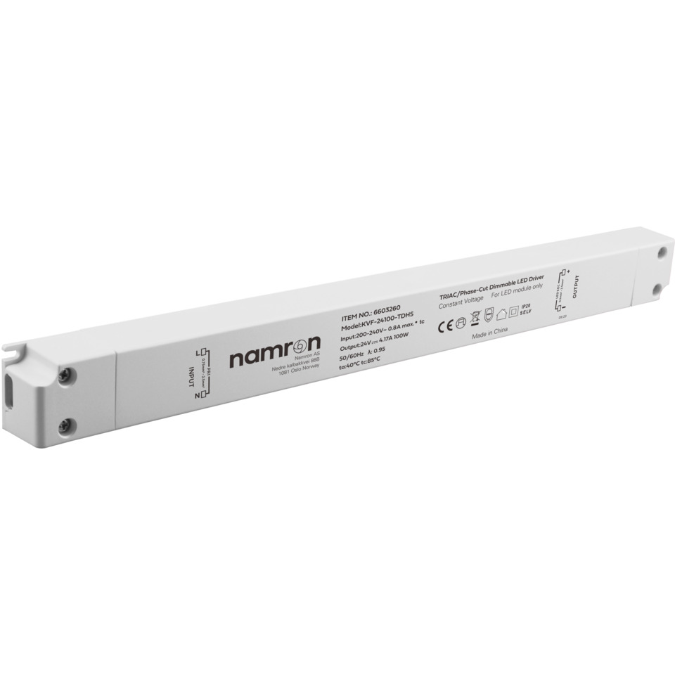 Namron Driver dimbar LED strip 24V 100W IP20 | Namron