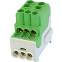 DISTRIBUSJONSBLOKK AL CU 100A 2x2 5 25 6x1 5 10 Green DISTRIBUSJONSBLOKK AL CU 100A 2x2 5 25 6x1 5 10 Green
